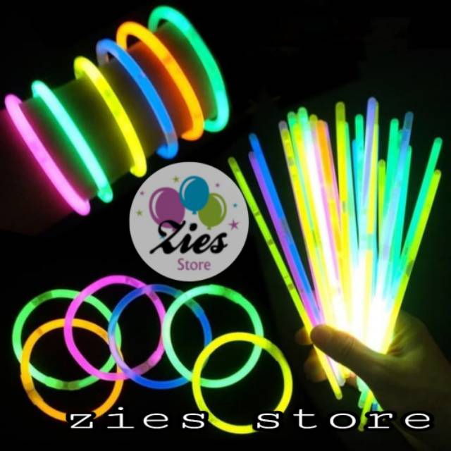 Jual Glowing stick / glow stik / stick glow in the dark 1pak isi 100 ...