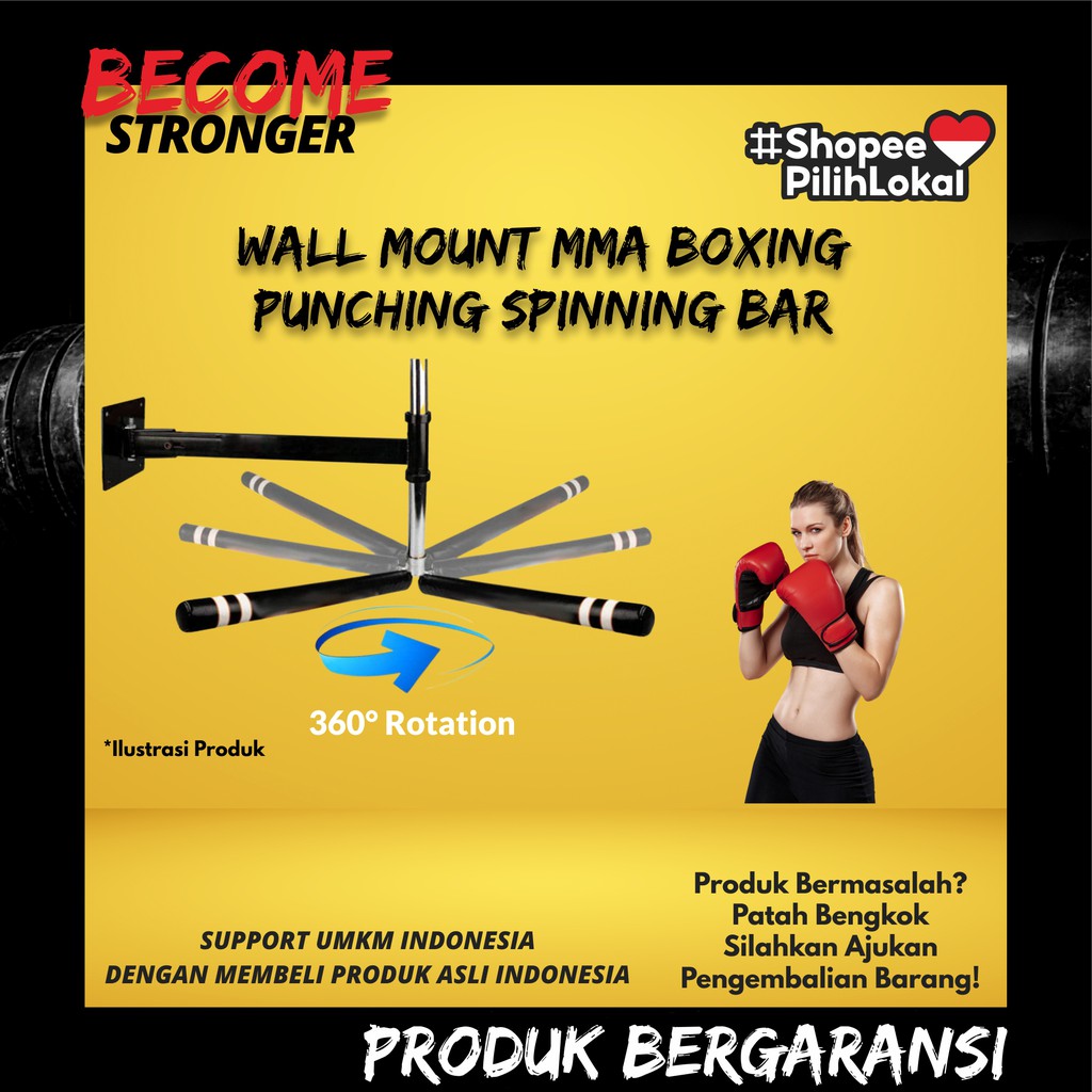 Jual Alat Bantu Tinju Wall Mount Mma Boxing Speed Trainer Punching ...