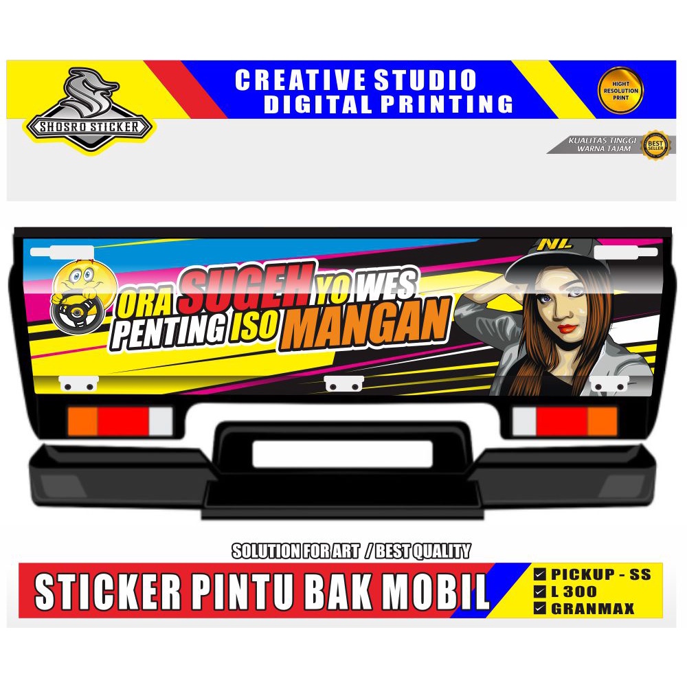 Jual STIKER DECAL/ STICKER STRIPING BAK MOBIL BELAKANG PICKUP DECAL ...