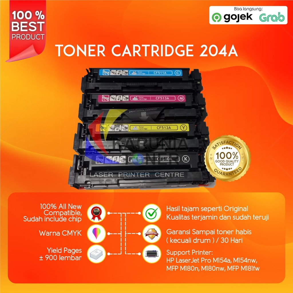 Jual Toner Cartridge Compatible CF510A CF511A CF512A CF513A HP 204A ...