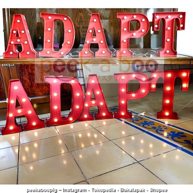 Jual Marquee Letter Light Huruf Lampu Huruf Tinggi 30cm Bohlam LED Bulb ...
