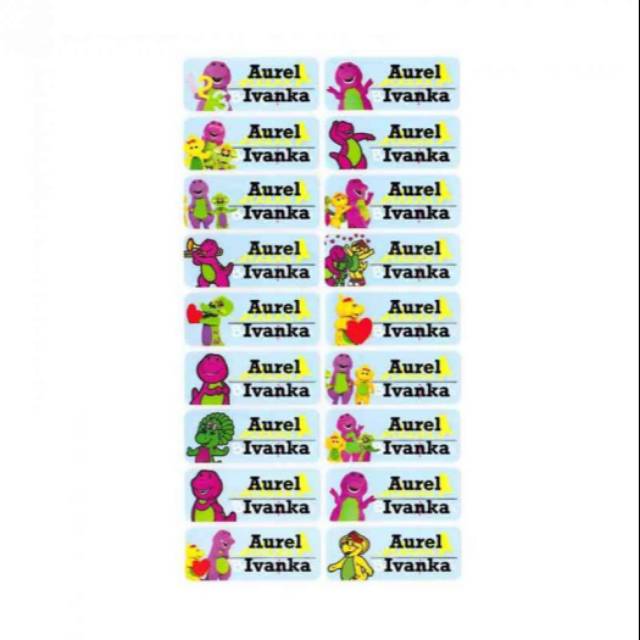 Jual BARNEY Label nama sticker label name waterproof | Shopee Indonesia