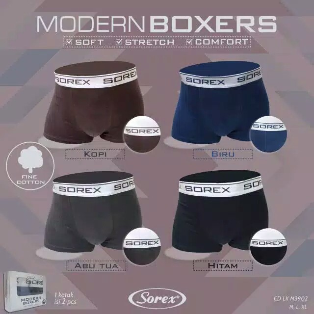 Jual {1biji} Cd Pria Sorex M 3902 Katun Boxer | Cd Cowok Dewasa |jx ...