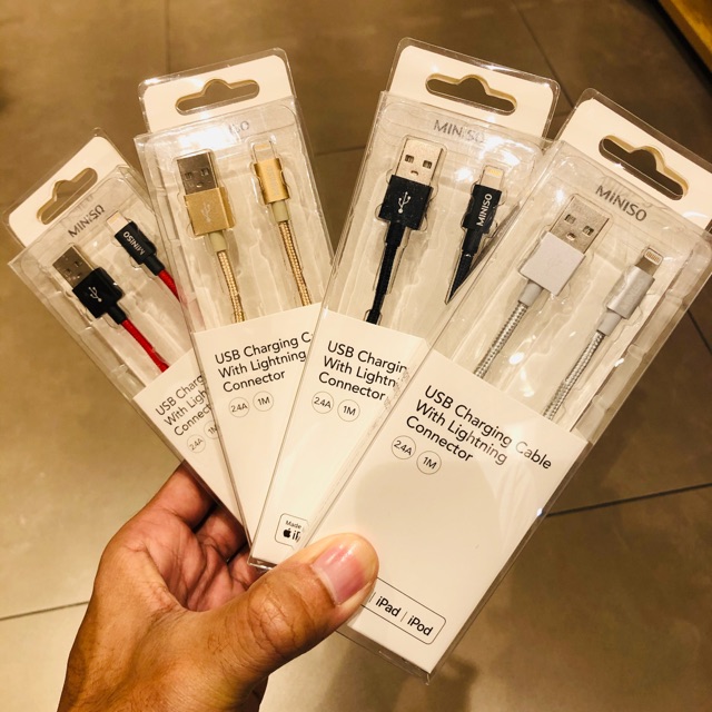 Jual Original !! Charger iphone lightning miniso! | Shopee Indonesia