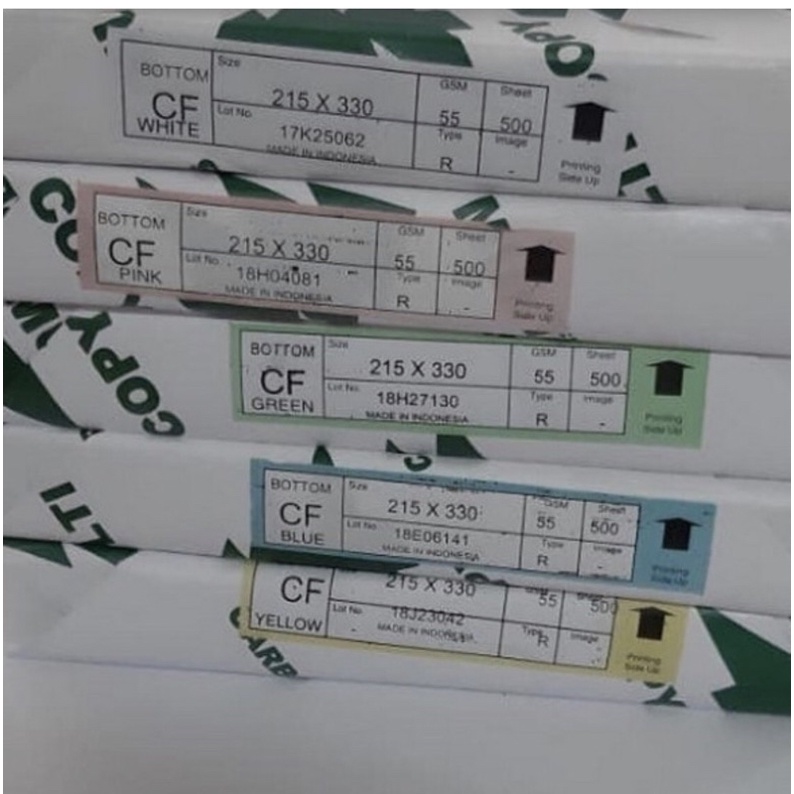 Jual kertas NCR /kertas nota merk MC isi 500 lembar ukuran folio ...