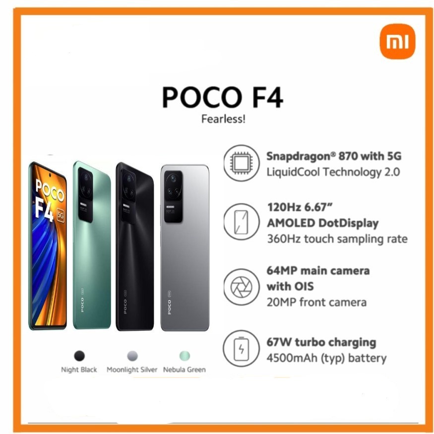 Jual Promo hp Poco F4 5G 6/128Gb NFC bonus temper glas | Shopee Indonesia