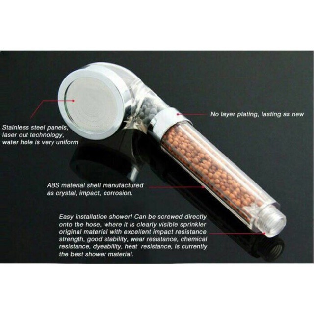 Jual SP Kepala Shower Filter Terapi Ionic Shower Head / ion shower ...