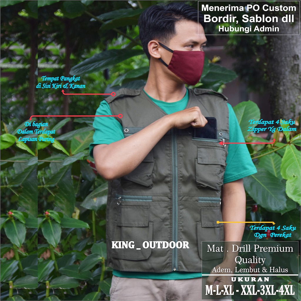 Jual Rompi Wartawan Warna CREAM | Vest Jurnalis | Rompi KPU/SATGAS ...