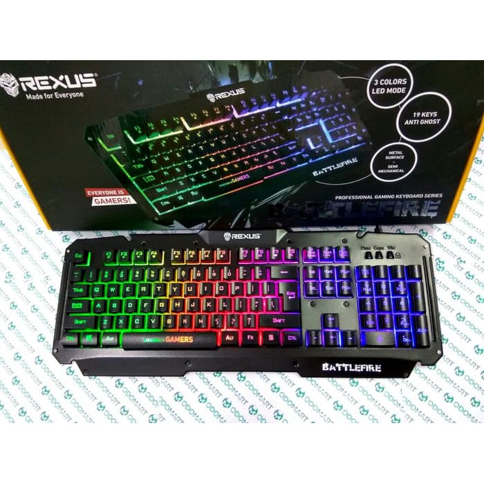 Jual Keyboard Gaming Rexus Battlefire K9D K9 D Backlight Floating Keys ...