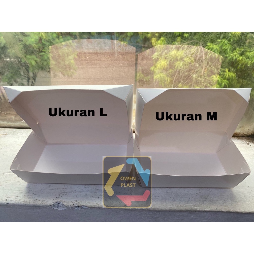 Jual PAPER LUNCH/KOTAK MAKAN KERTAS/PAPER LUNCH BOX UKURAN M DAN L 1 ...