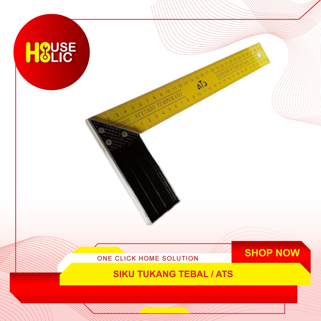 Jual Siku Tukang Tebal 12 Inch / Siku Penggaris Meter / Mistar Tukang ...