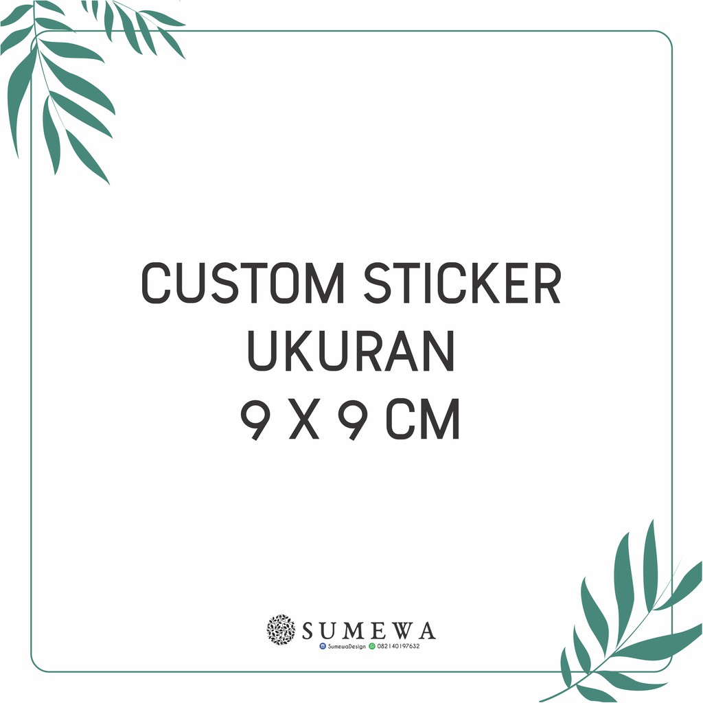 Jual Custom sticker kotak ukuran 9x9cm | Shopee Indonesia