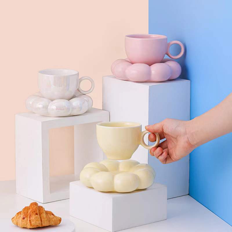 Jual Set [ Mug + Piring ] Keramik | Cangkir Kopi Susu | Ceramic Piring ...