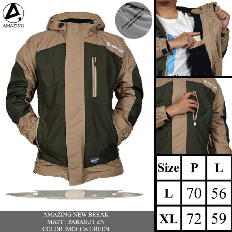 Jual Jaket Amazing Premium New Break | Jaket Outdoor | Jaket Unisex ...