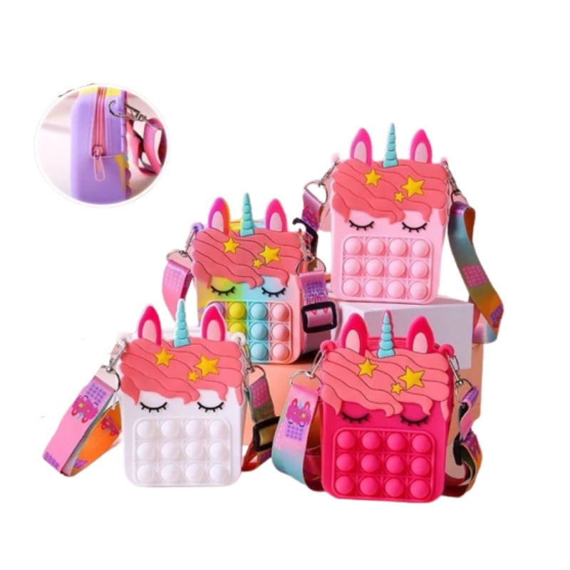 Jual Pop It Wallet Unicorn Cross Bag Tas Anak Pop It Mini Sling Bag ...