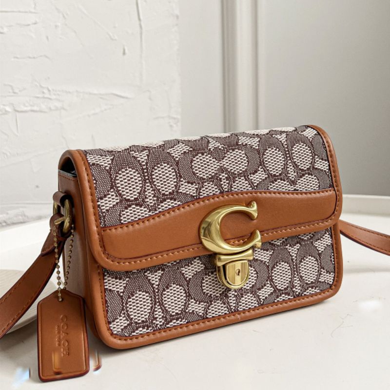Jual coach studio shoulder bag 19 jacquard bag 100% original tas asli ...