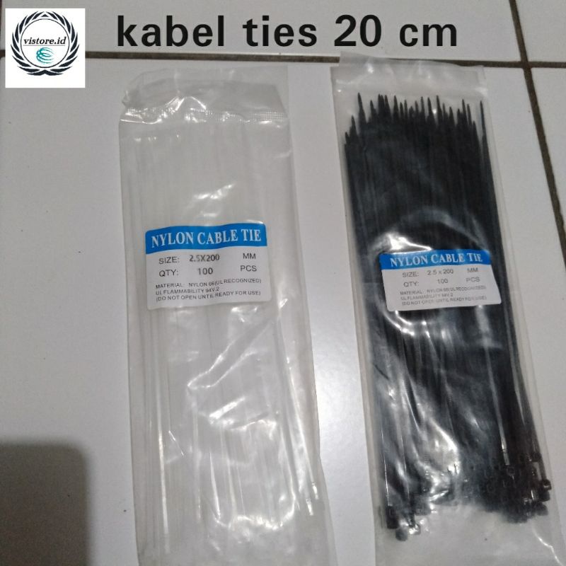 Jual Kabel Ties Ripet 20 cm / 200mm isi 100pcs | Shopee Indonesia