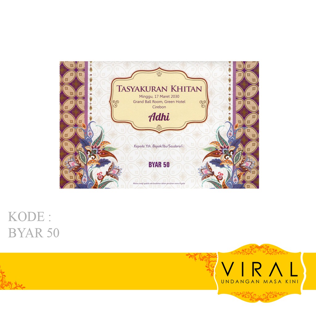 Jual Blangko Undangan Byar 50 Harga Murah | Shopee Indonesia