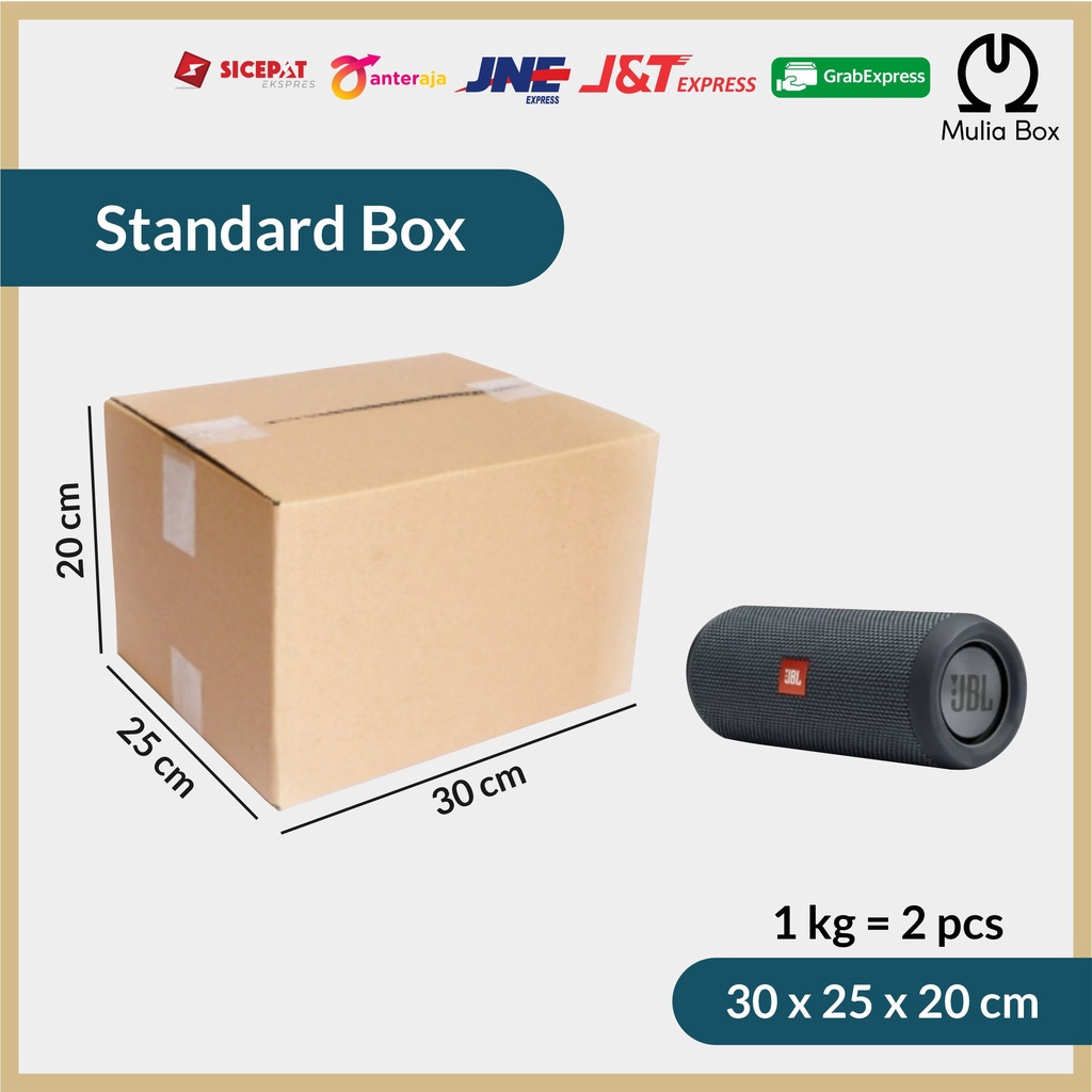 Jual Kardus Packing Standar Box 30 x 25 x 20 cm Corrugated Karton Dus ...