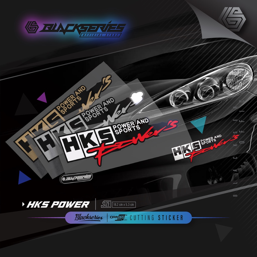 Jual Cutting Sticker HKS Power | Stiker HKS Power | HKS | Shopee Indonesia
