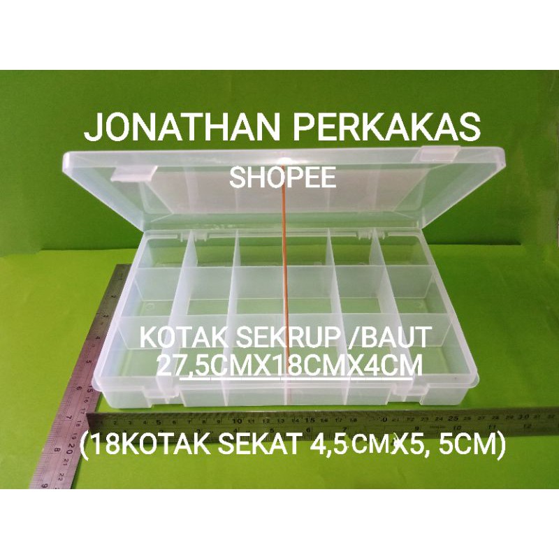 Jual box plastik mur baut/box plastik paku sekrup/ kotak plastik mur ...