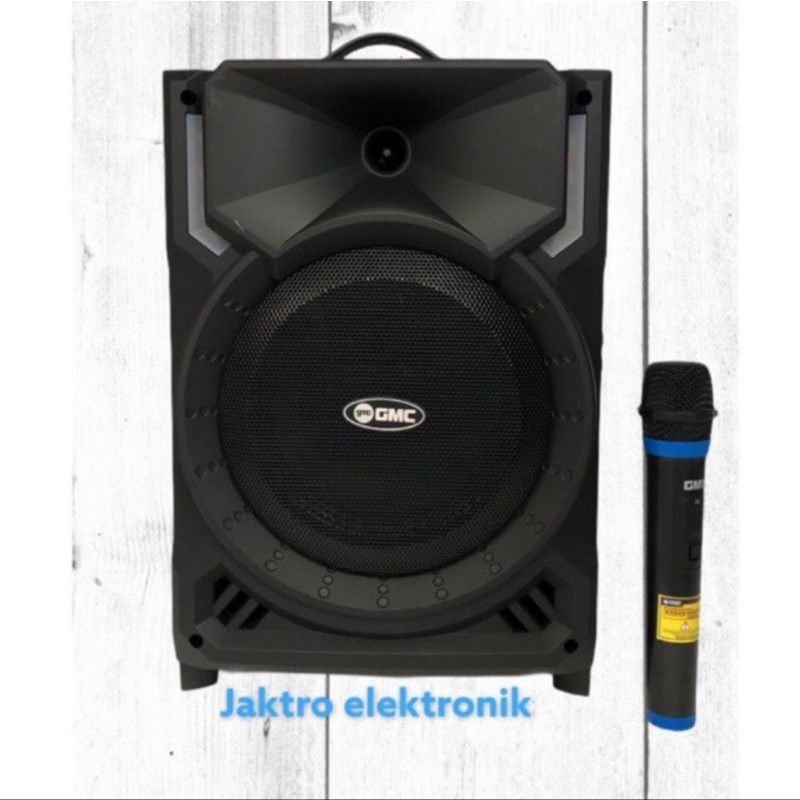 Jual Speaker Portable Bluetooth GMC 897H / 897R Karaoke Plus Mic ...