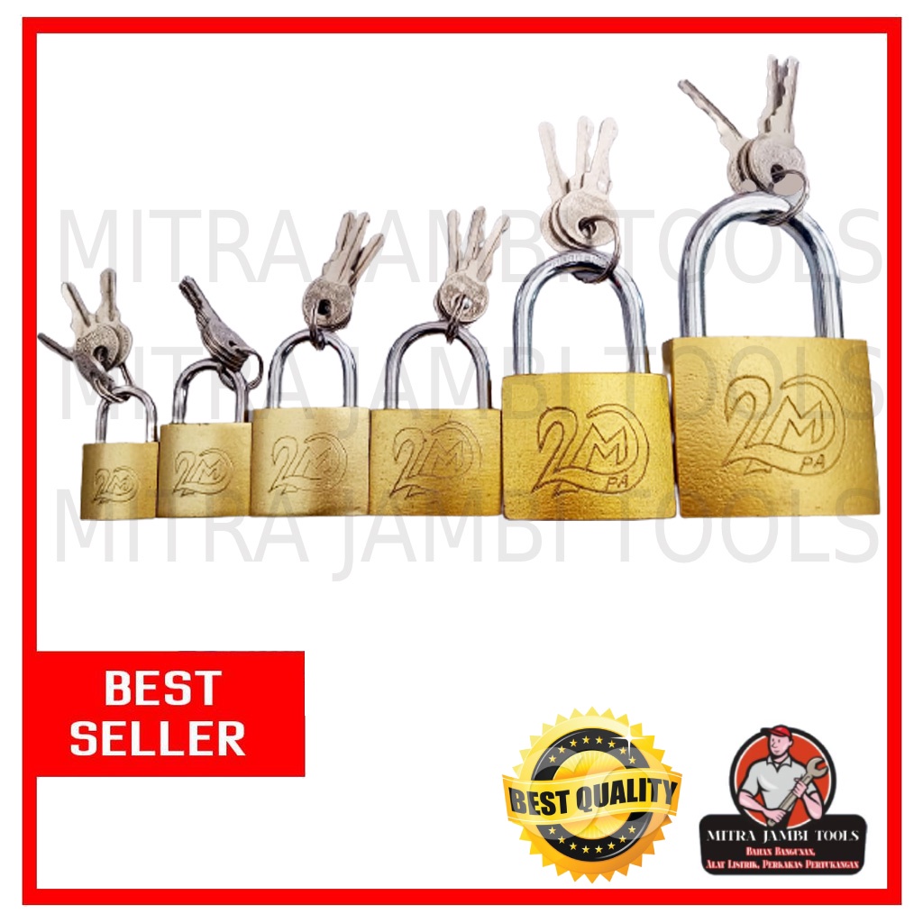 Jual GEMBOK KUNING 20 MM , 25 MM , 32 MM , 38 MM , 50 MM , 63 MM ...