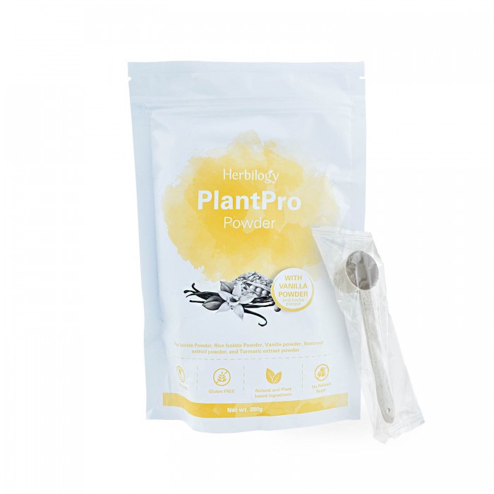 Jual Herbilogy PlantPro Powder-Vanilla 280g (Plant Protein) | Shopee ...
