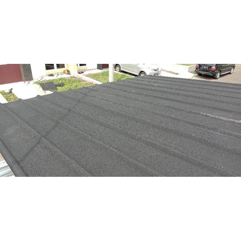 Jual Kanopi Baja Ringan Spandek Pasir Hitam Custome | Shopee Indonesia