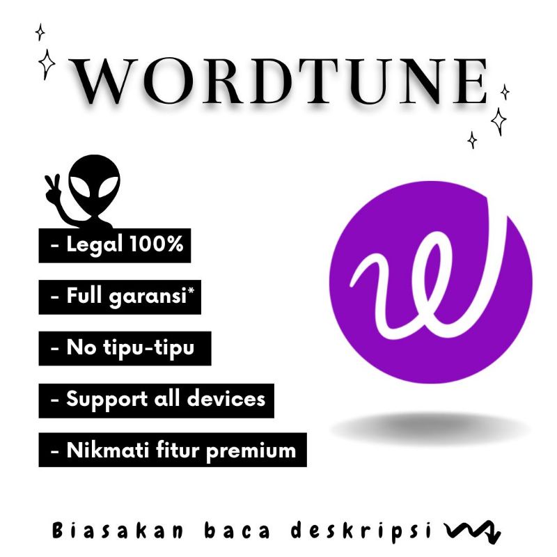 Jual WORDTUNE Private Sharing 7 Hari dan 1 Bulan Bergaransi | Shopee Indonesia