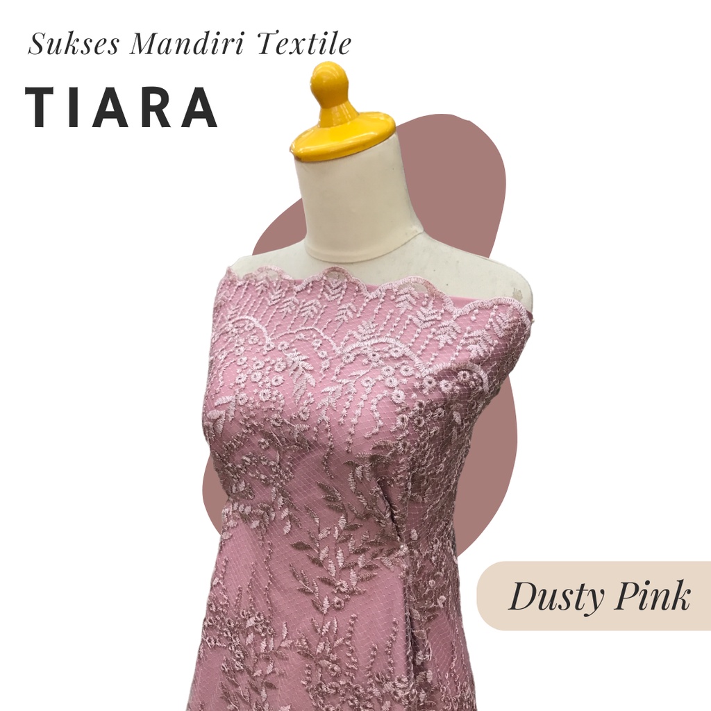 Jual [TIARA] Brokat Brukat Tile Premium Mewah Warna Dusty Pink | Harga ...