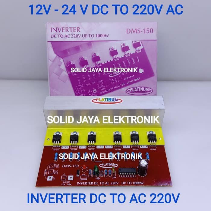 Jual KIT INVERTER DC TO AC 220V 1000W DMS150 DMS-150 DMS 150 DC KE AC ...