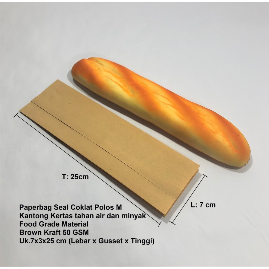 Jual Kertas Bungkus Roti, Makanan / Paperbag SEAL Kantong Kertas Coklat ...