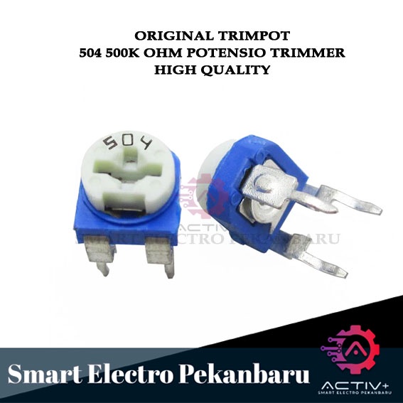 Jual ORIGINAL TRIMPOT 504 500K OHM POTENSIO METER Trimmer Variable Resistor VR 504 TRIMPOT VR ...