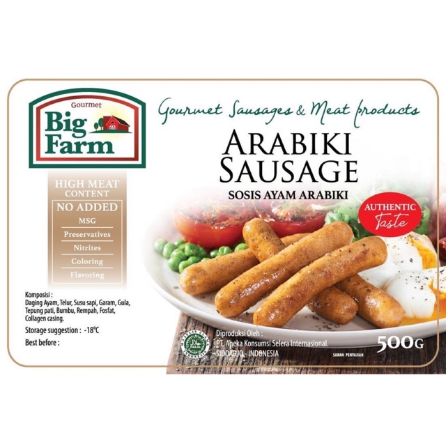 Jual SOSIS BIG FARM ARABIKI SAUSAGE | Shopee Indonesia