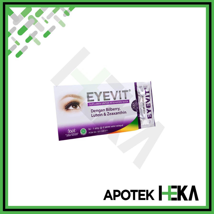 Jual Eyevit Tablet Vitamin Mata Strip isi 6 Tablet (BANDUNG) | Shopee ...