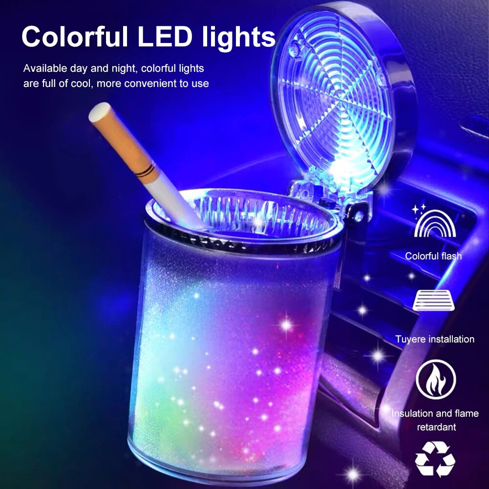 Jual Asbak Wadah Rokok Mobil Lampu LED Car Ashtray LED Light | Shopee ...