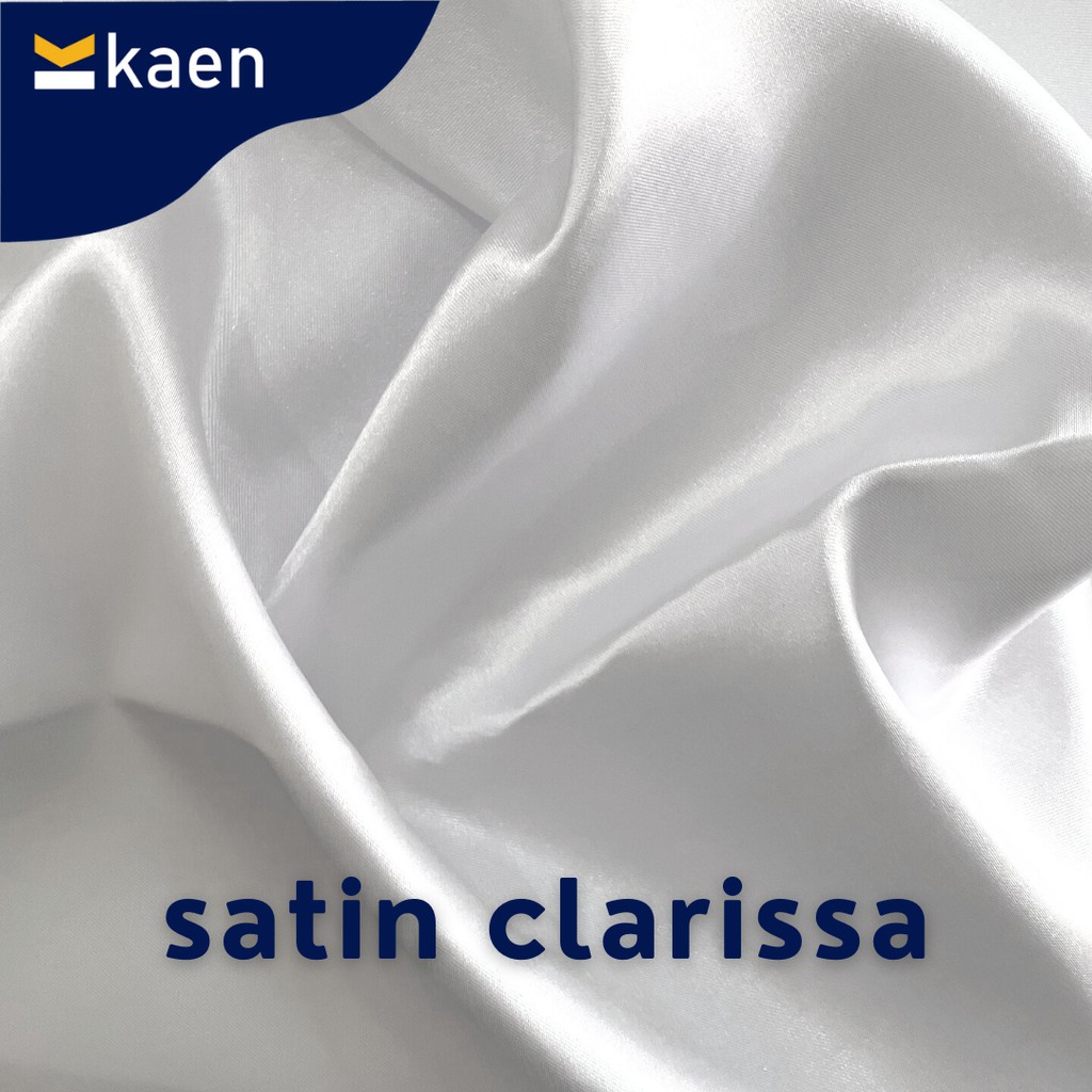 Jual Kain Satin Clarissa Putih / Kain Sublim / Kain Sublime / Kain ...