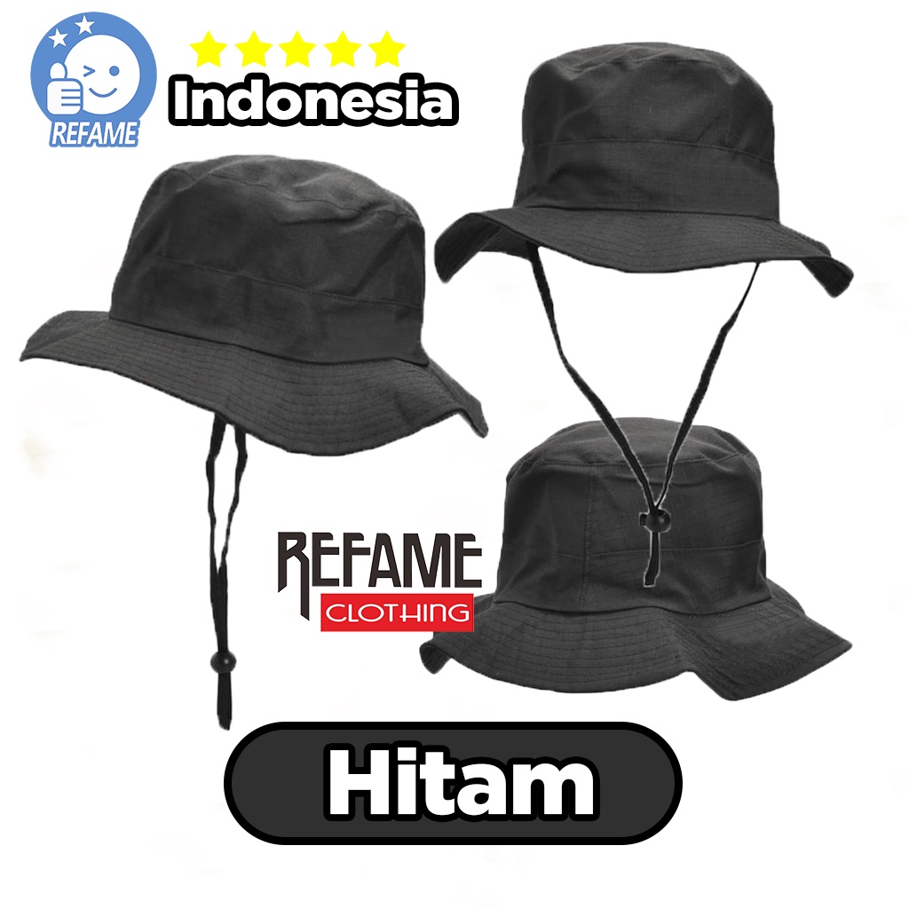 Jual Topi Gunung Rimba Tali Hiking Hutan Camping Hat Tali Hitam Cream ...