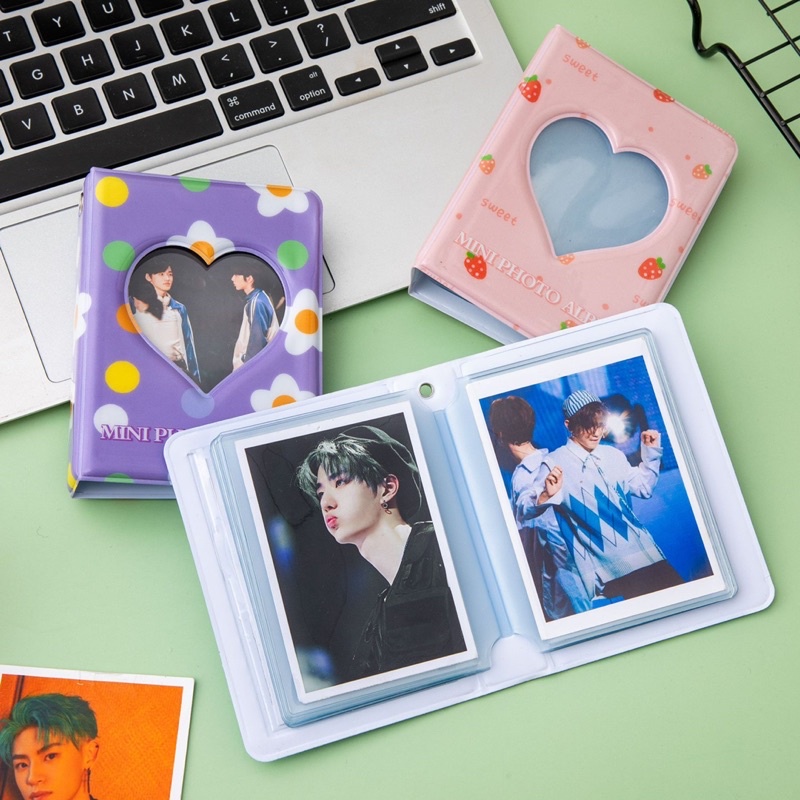 Jual Buku Album Foto Polaroid Photo Mini Kartu Photocard PC Bahan Kulit Untuk Koleksi Card ...