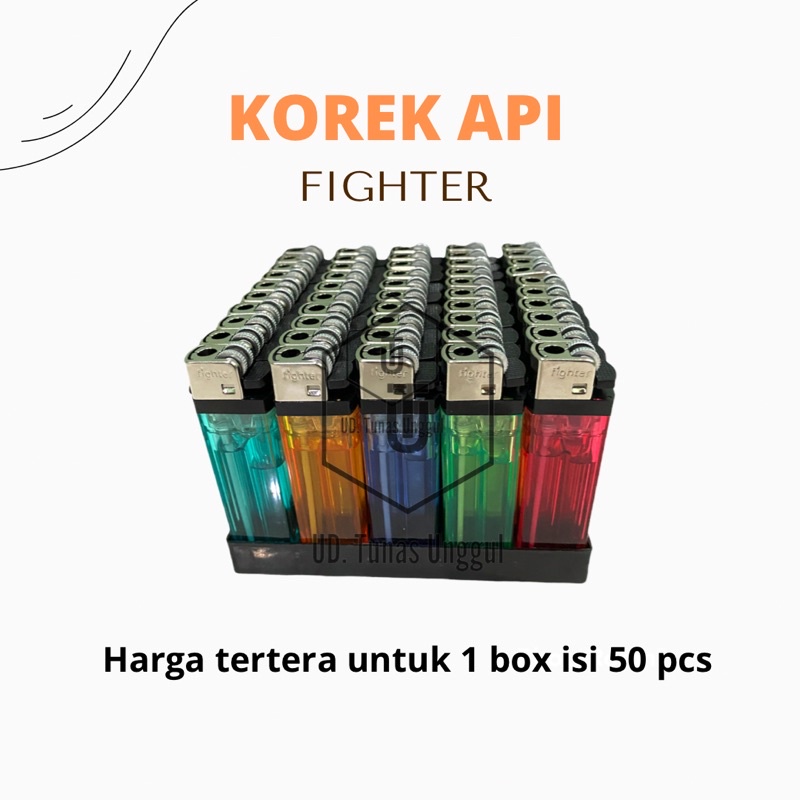 Jual [50pcs] Korek api fighter square kualitas tokai / korek api unik ...