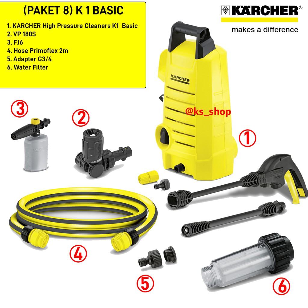 Jual Karcher | Mesin Cuci Steam Kendaraan | K 1 Basic Paket Termurah 3 ...