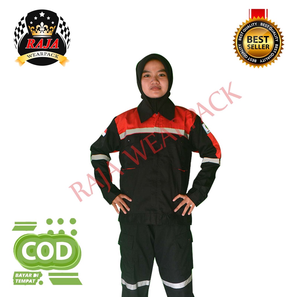 Jual Wearpack Atasan Baju Kerja Proyek Lengan Panjang Warna Hitam ...