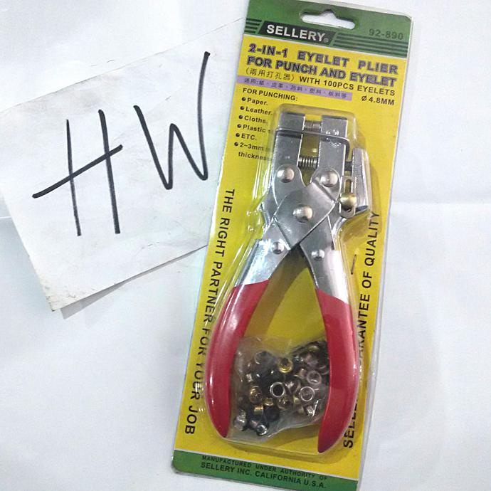 Jual TANG MATA AYAM / 2 IN 1 EYELET PLIER FOR PUNCH AND EYELET SELLERY ...