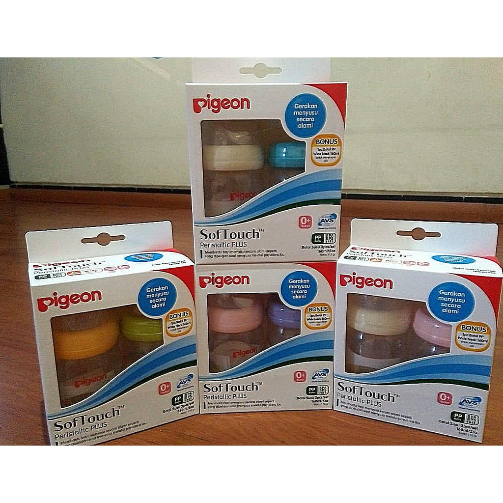 Jual Pigeon Bottle PP Wide Neck Wideneck P-Plus 160ml 160 ml Free Botol ...