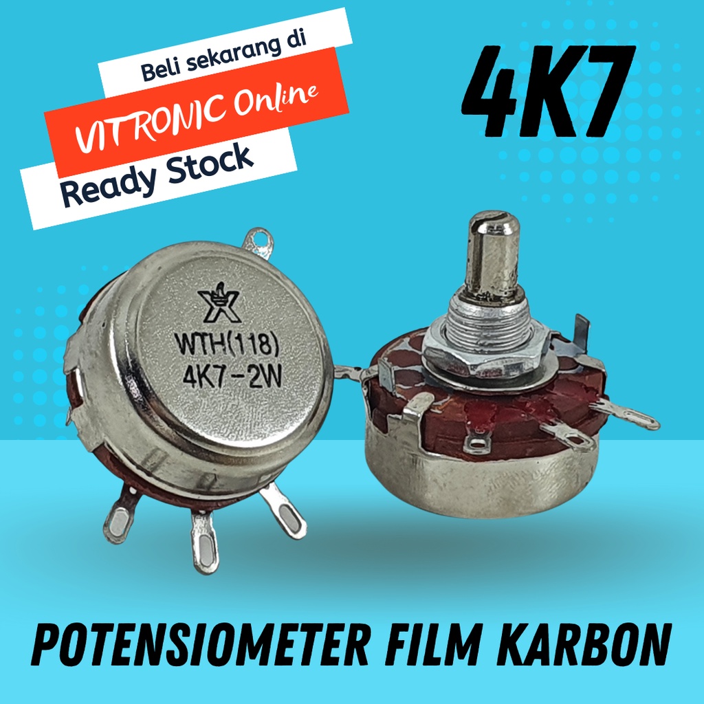 Jual Potensio Meter WTH118 4k7 2w Microfire WTH-118 2 Watt | Shopee Indonesia
