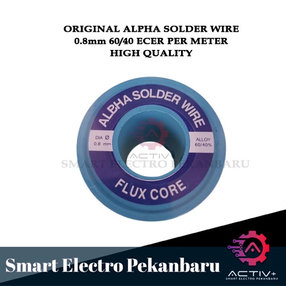 Jual ORIGINAL TIMAH SOLDER ALPHA 0.8mm 60 40 PER METER | Shopee Indonesia