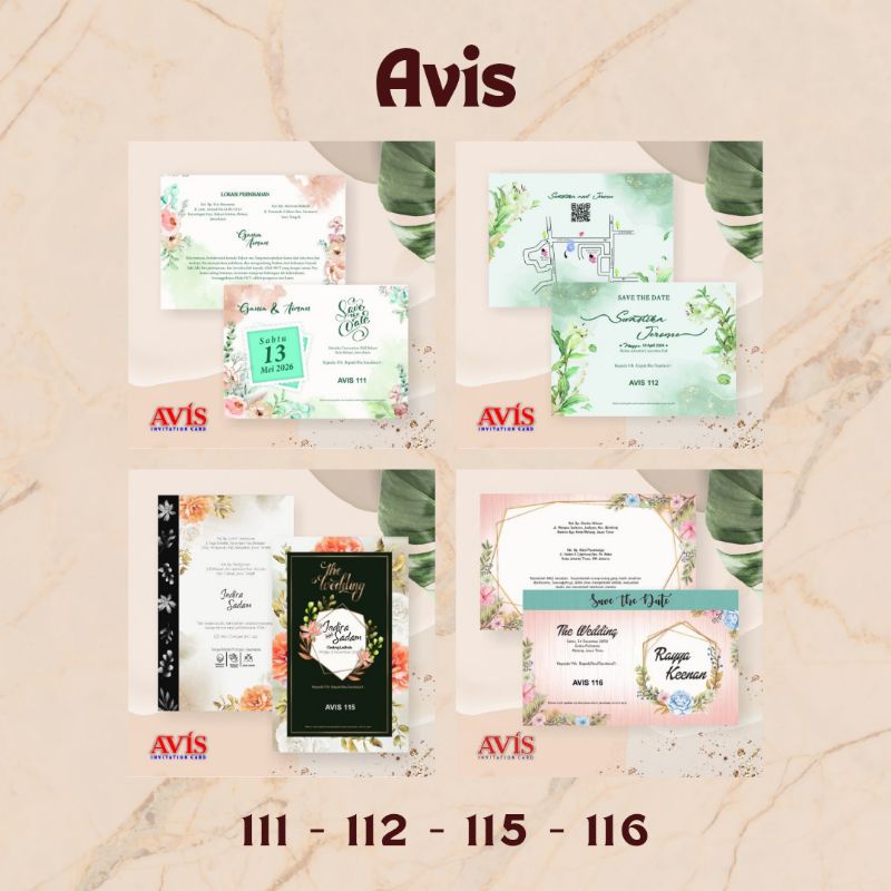 Jual Blangko Undangan Avis 111, 112, 115, 116 | Shopee Indonesia
