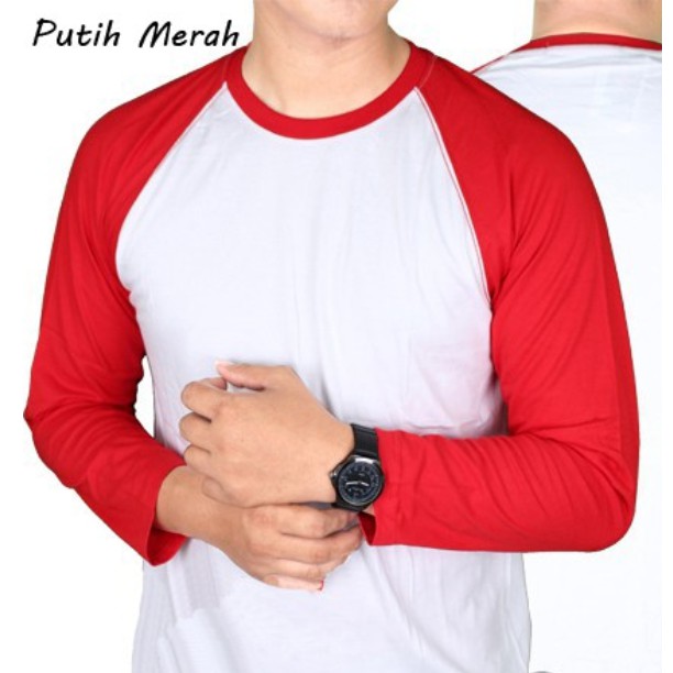 Jual Kaos Polos Raglan - Kaos Raglan Lengan Pendek | Kaos Raglan Merah ...