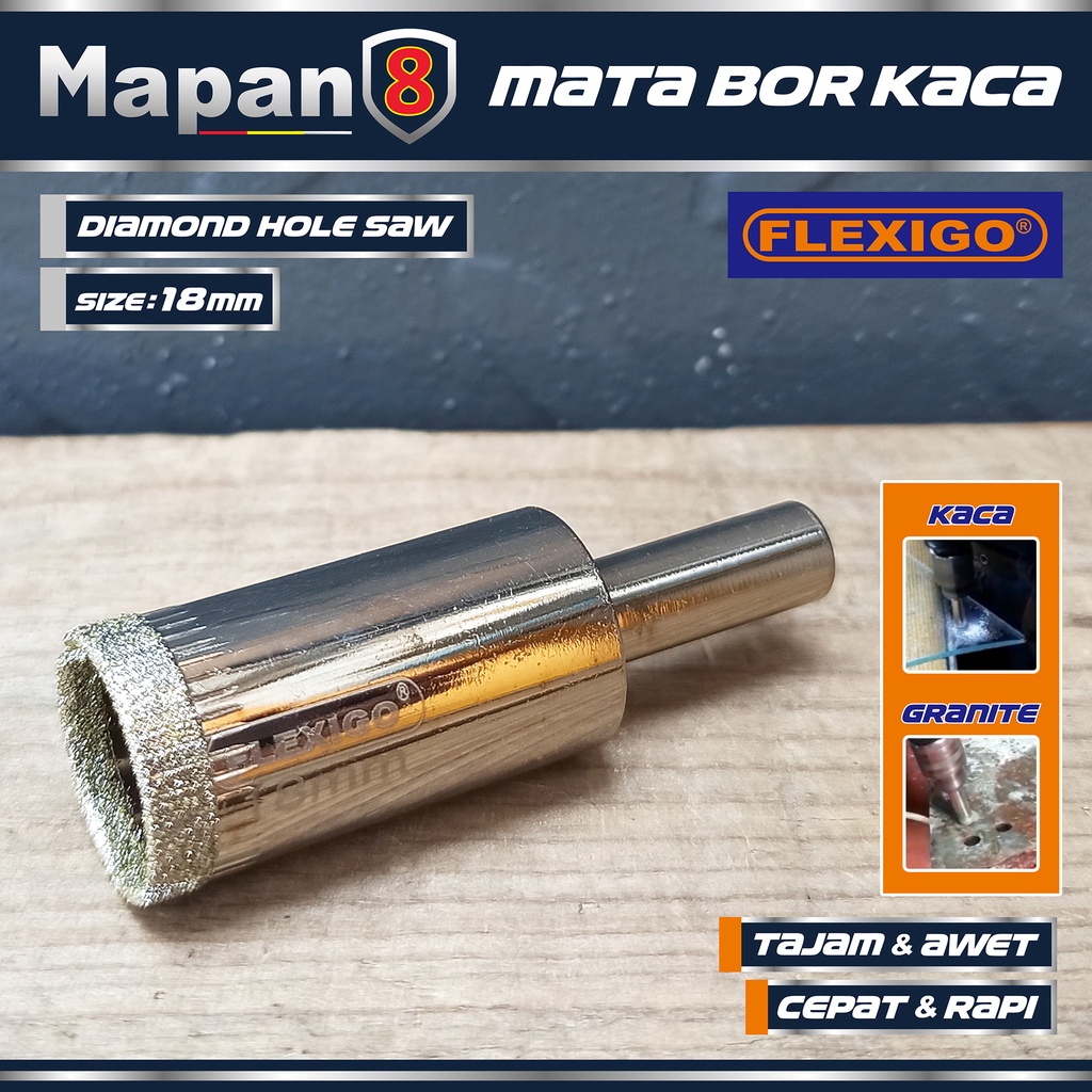 Jual Mata Bor Diamond untuk Kaca & Granite 18 mm ( harap baca deskripsi ) | Shopee Indonesia